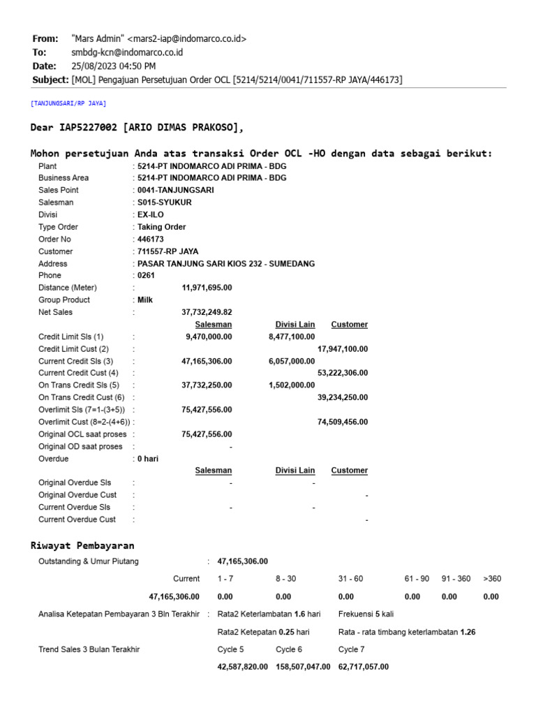 Form OCL RP Jaya | PDF