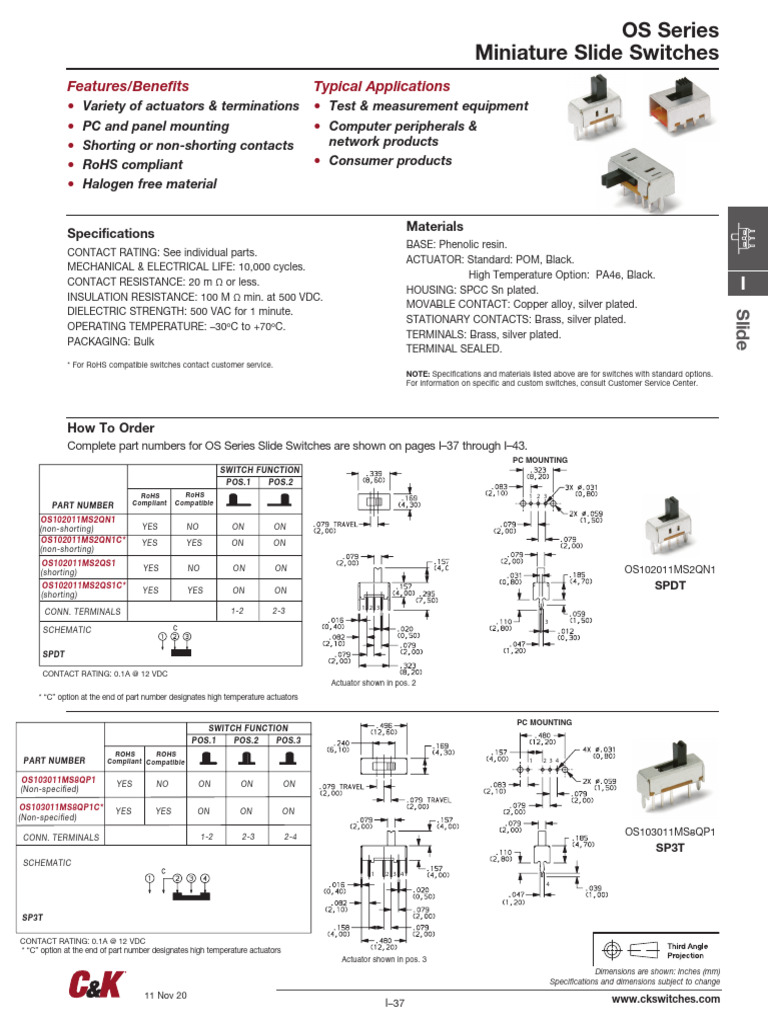 Slide Switch 5pin. | PDF