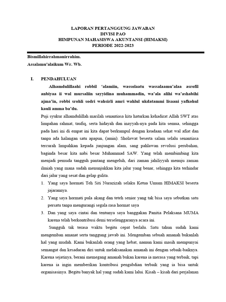 LPJ DIVISI PAO 2022-2023 | PDF