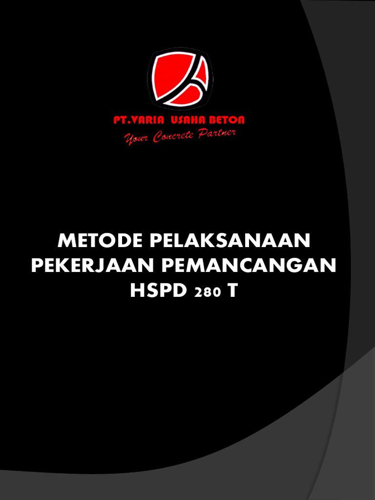 Metode Pelaksaan Pemancangan Alat HSPD | PDF