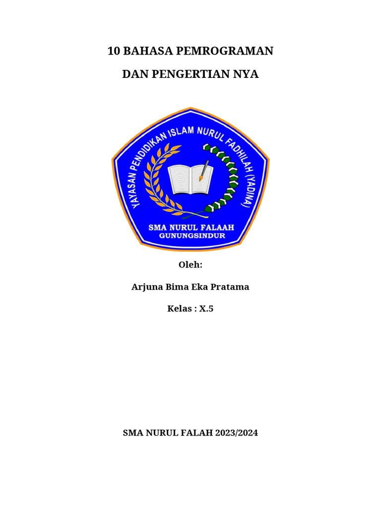 10 Bahasa Pemrograman dan Fungsinya | PDF
