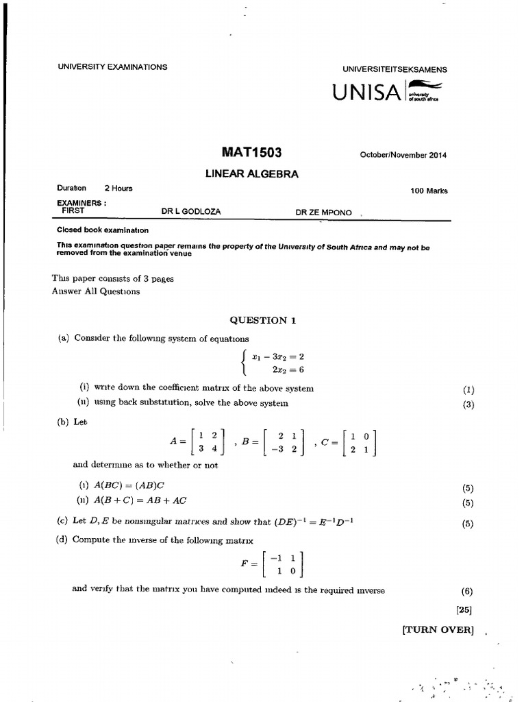 Mat1503 2014 10 e 1 - 1 | PDF