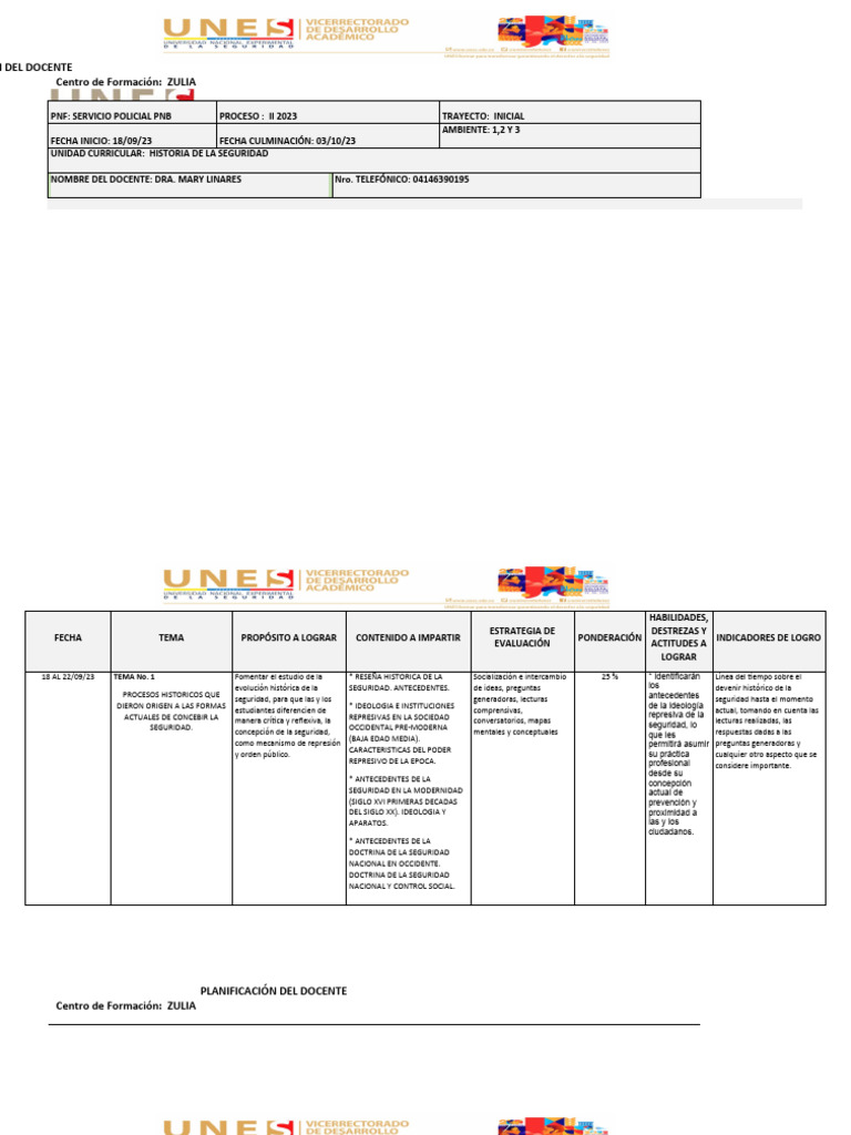 Formato Planificación Docente ML SP PNB y P, B, P C 1. II 2023 | PDF | Venezuela | Evaluación