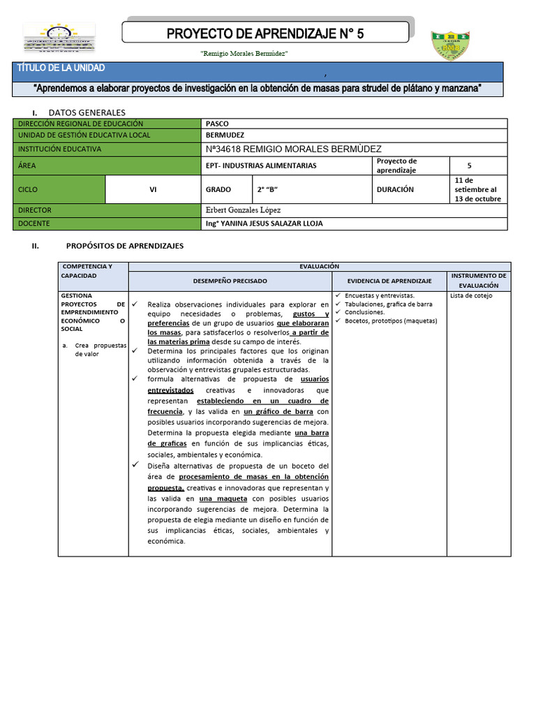Experiencia de Aprendizaje N°5 2do | PDF