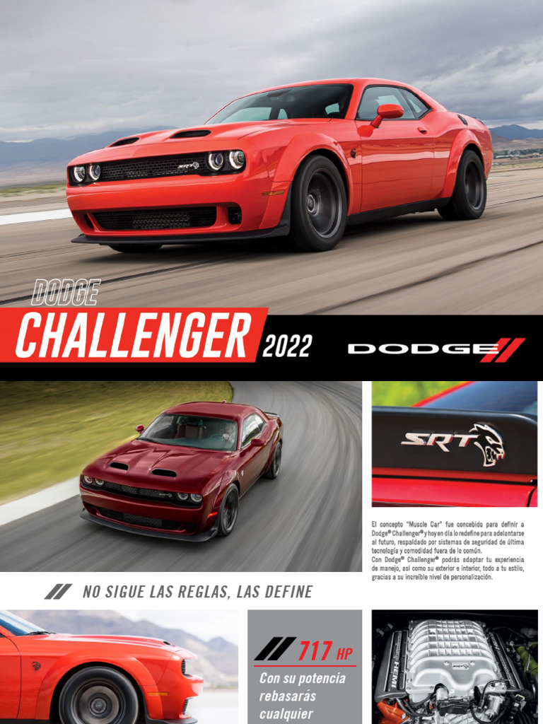 Dodge Challenger 2022 Catalogo | PDF | Vehículos de ruedas | Carros ...