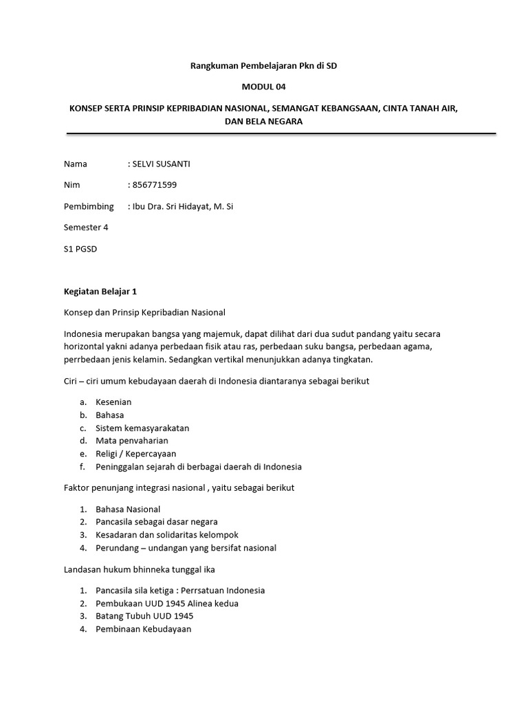 Rangkuman Modul 4 PKN | PDF