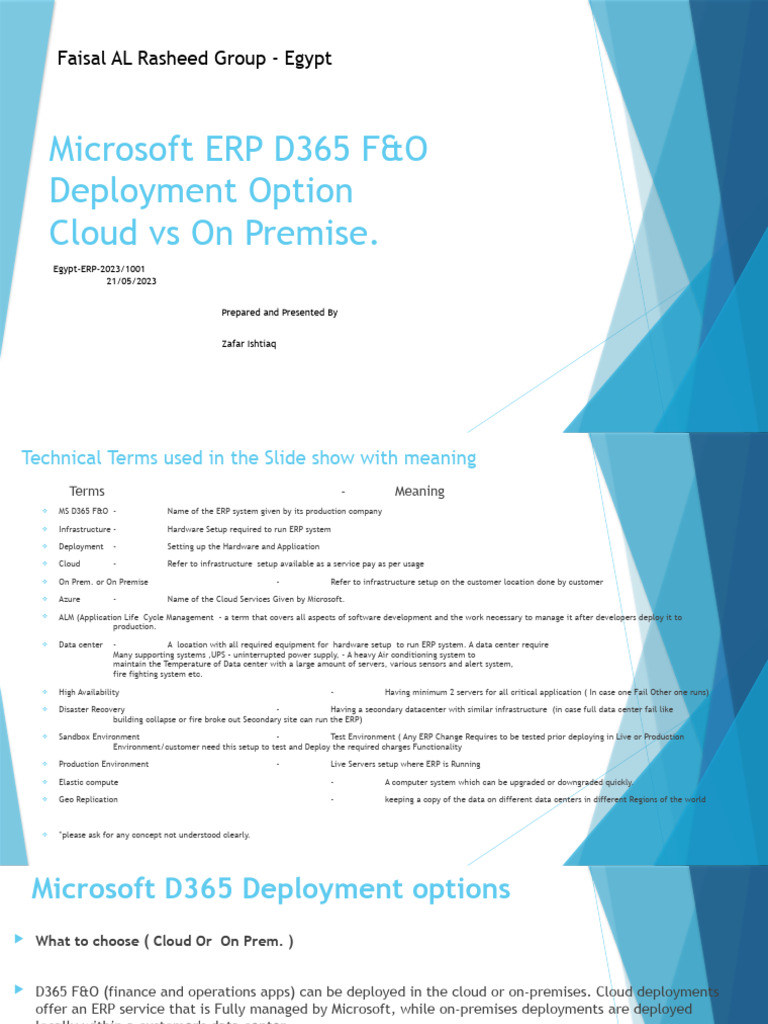D365 F&O Deployment: Cloud vs On-Premise | PDF | Cloud Computing ...