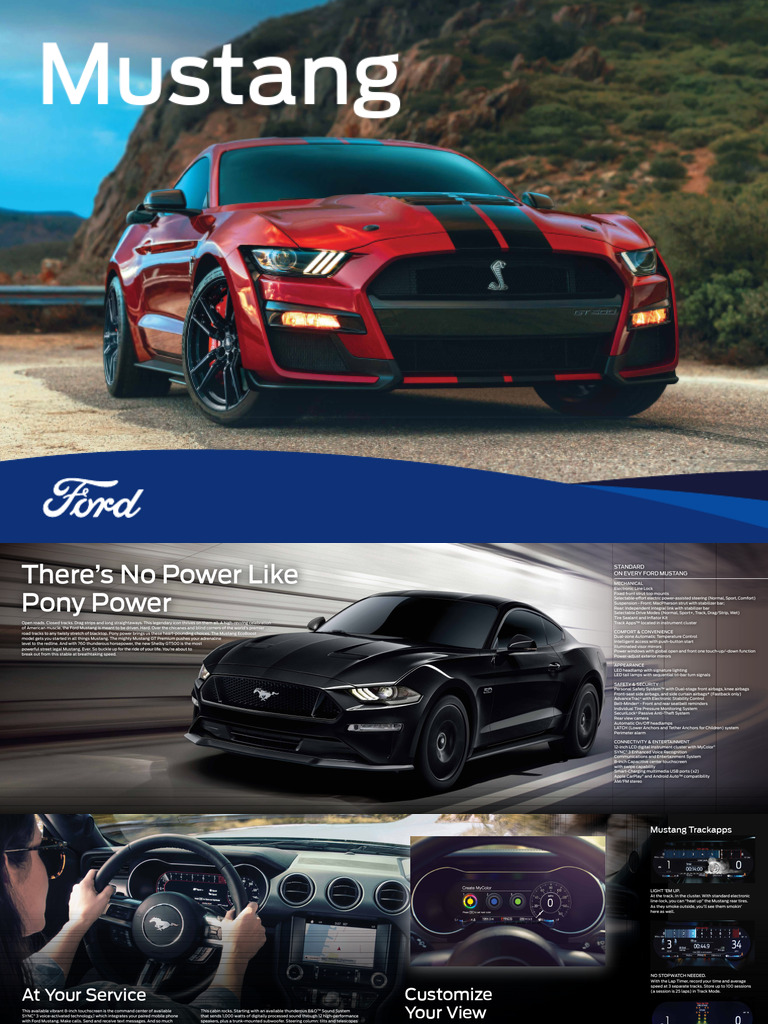 Ford Mustang Brochure | PDF | Motor Vehicle | Manufactured Goods
