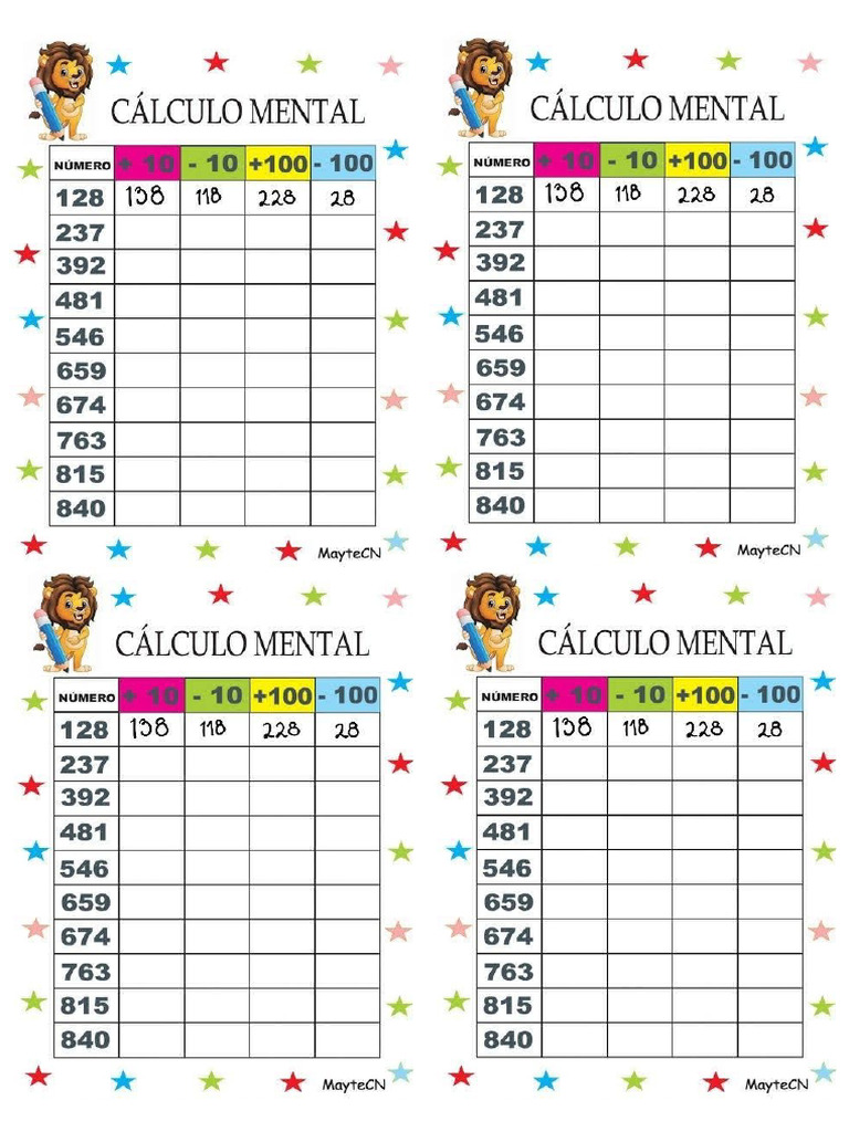 Cálculo Mental | PDF