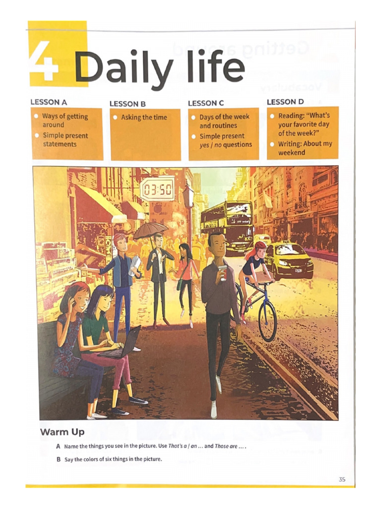 Four Corners1 - Daily Life - Unit 4 | PDF