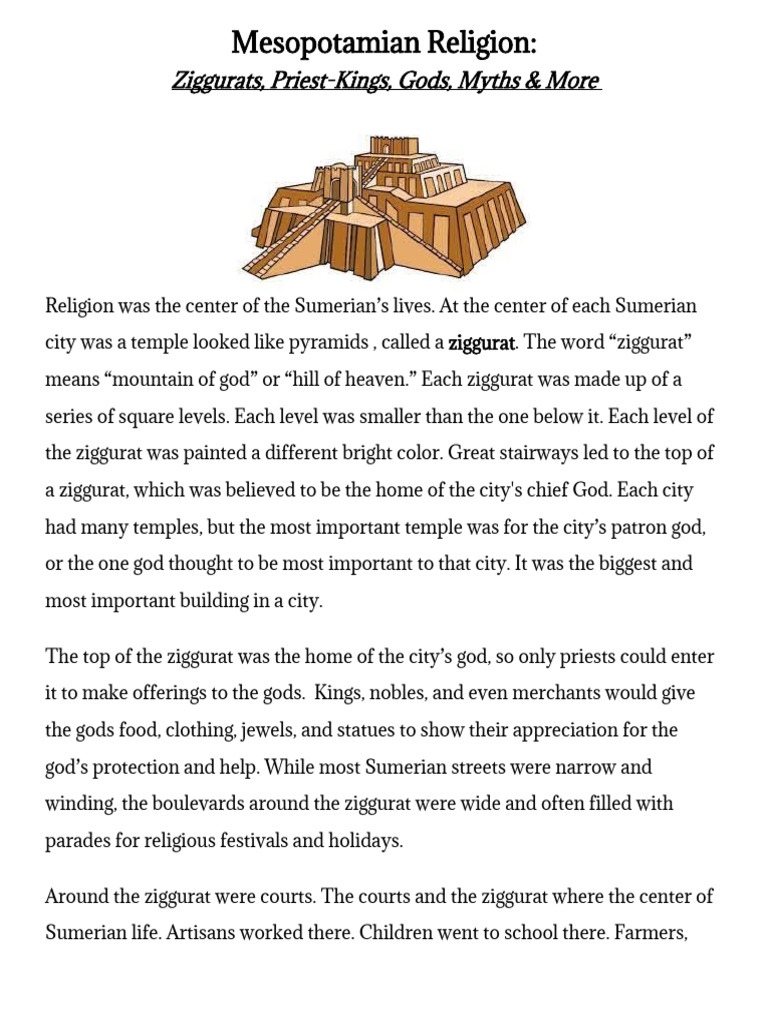 Religion of Mesopotamia | PDF | Epic Of Gilgamesh | Deities