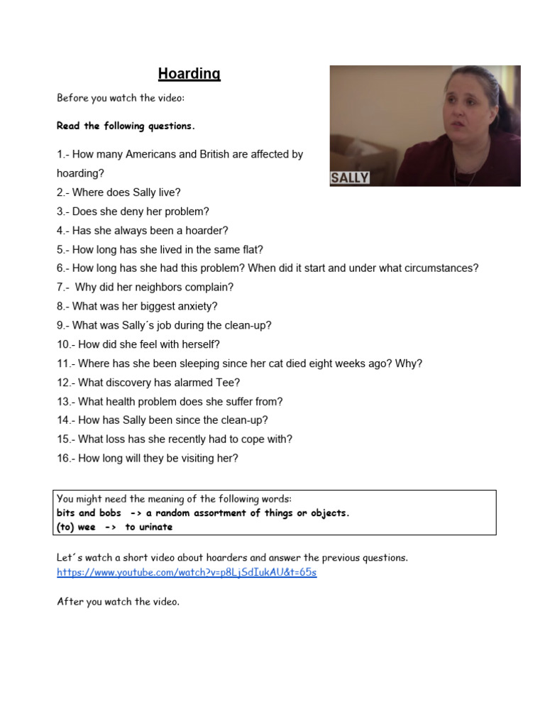 Hoarding - ACTIVITY | PDF