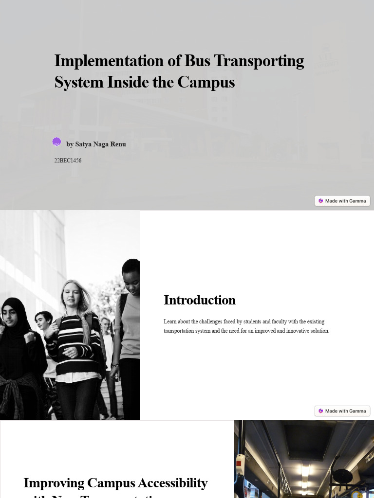 Implementation of Bus Transporting PPT 8 | PDF