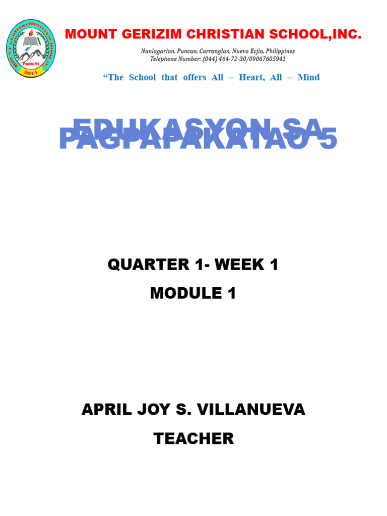 Quarter 1 Front | PDF