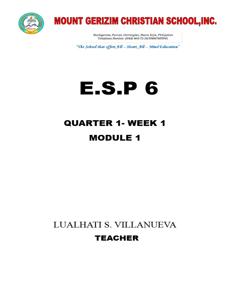 Quarter 1 Module Esp Pdf