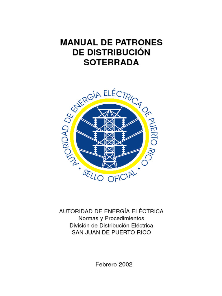 Manual de Patrones de Distribución Soterrada | PDF | Ingenieria ...