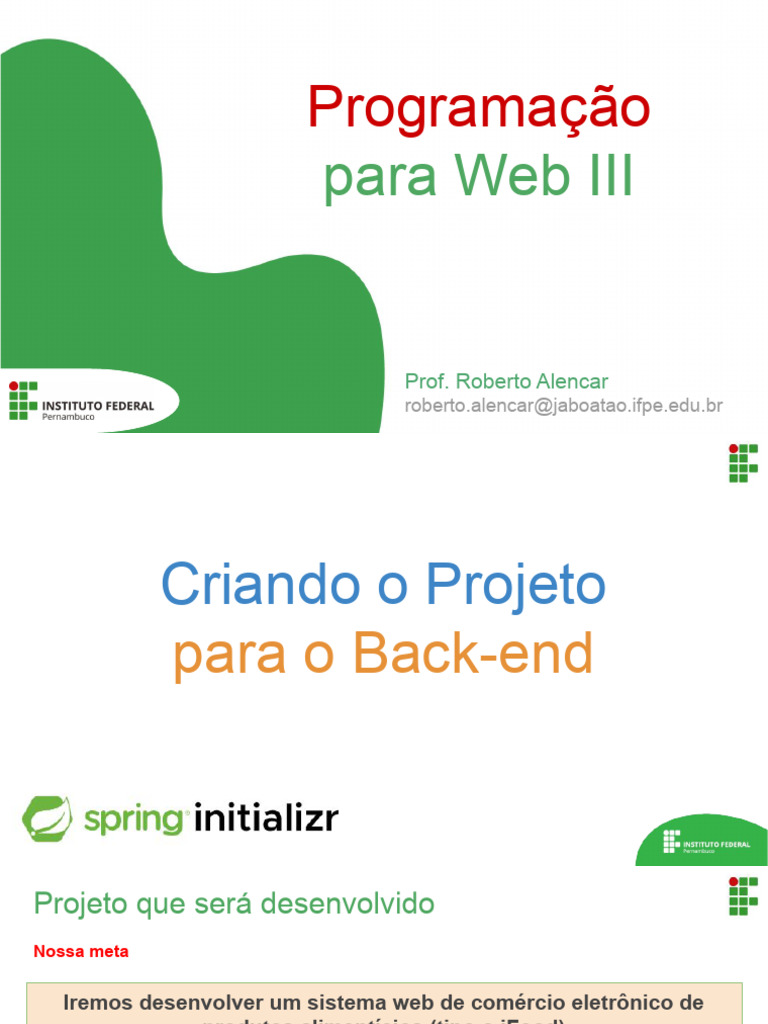 C04 - Back-End - Criando o Projeto | PDF C04 - Back-End - Criando o Projeto | PDF