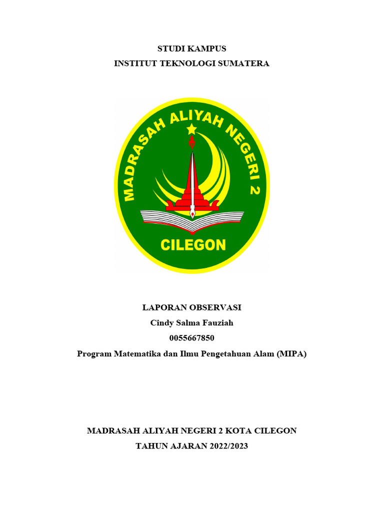 Contoh Laporan Study Kampus | PDF