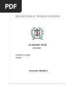 Class 12 - English Project | PDF | Social Science