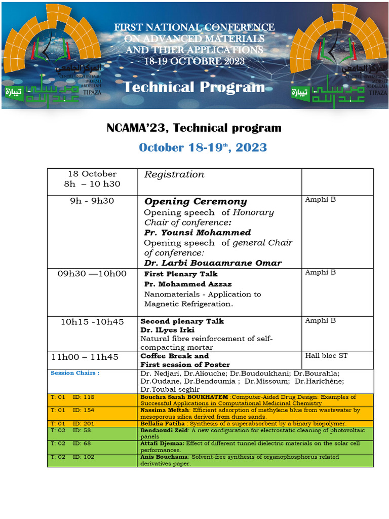 Ncama'23 Tipaza 18 19 10 2023 | PDF
