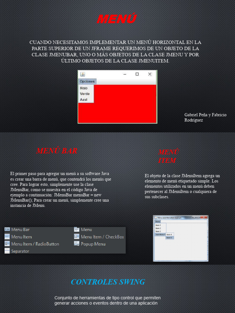 Menú | PDF | Java (lenguaje de programación) | Menú (Computación)