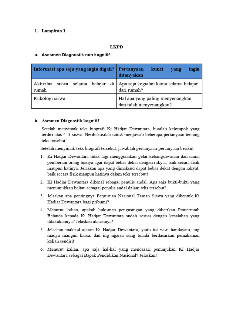 Lampiran 1 LKPD Biografi | PDF