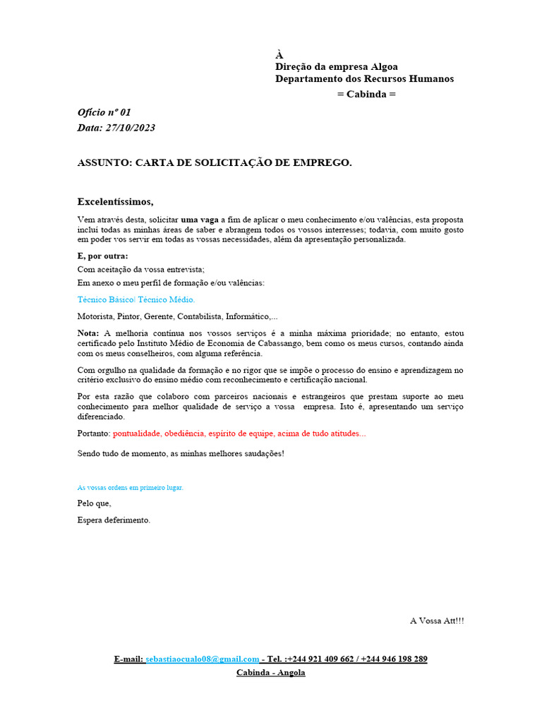 Modelo De Carta De Dispensa Definicion