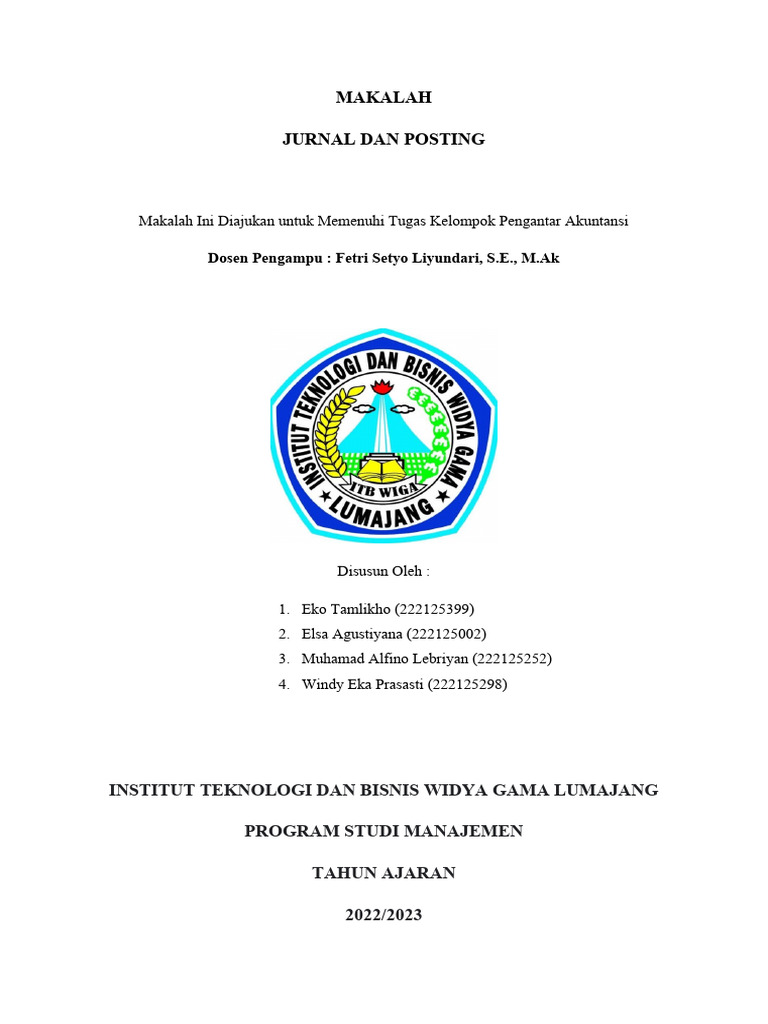 Pengertian dan Proses Jurnal Akuntansi | PDF | Bisnis