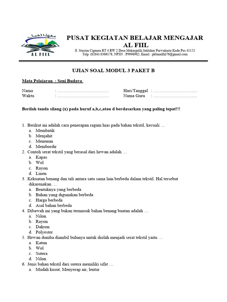 Benang Jahit untuk Ibu Rumah Tangga | PDF