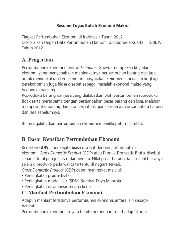Resume Tugas Kuliah | PDF