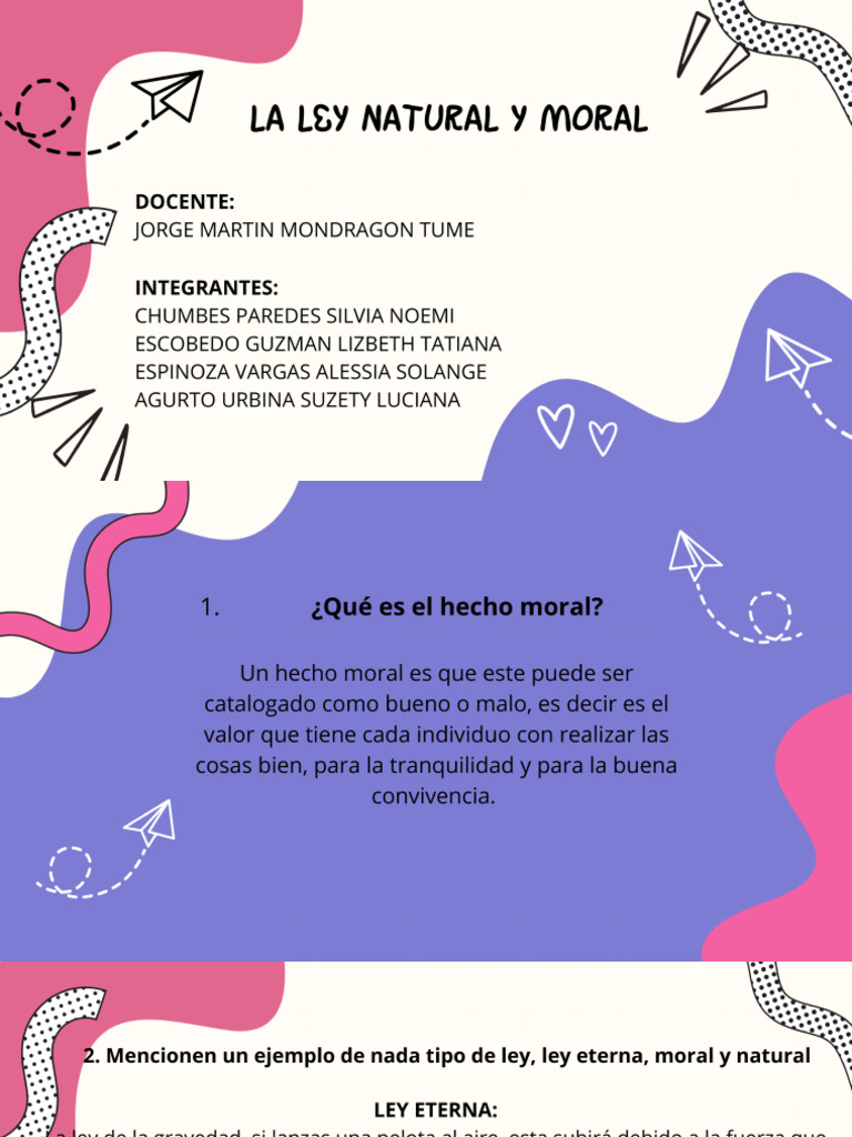 Que Es El Hecho Moral - Que Relación Hay Entre Hecho Moral y Ley Natural Moral - Mencionen Un ...