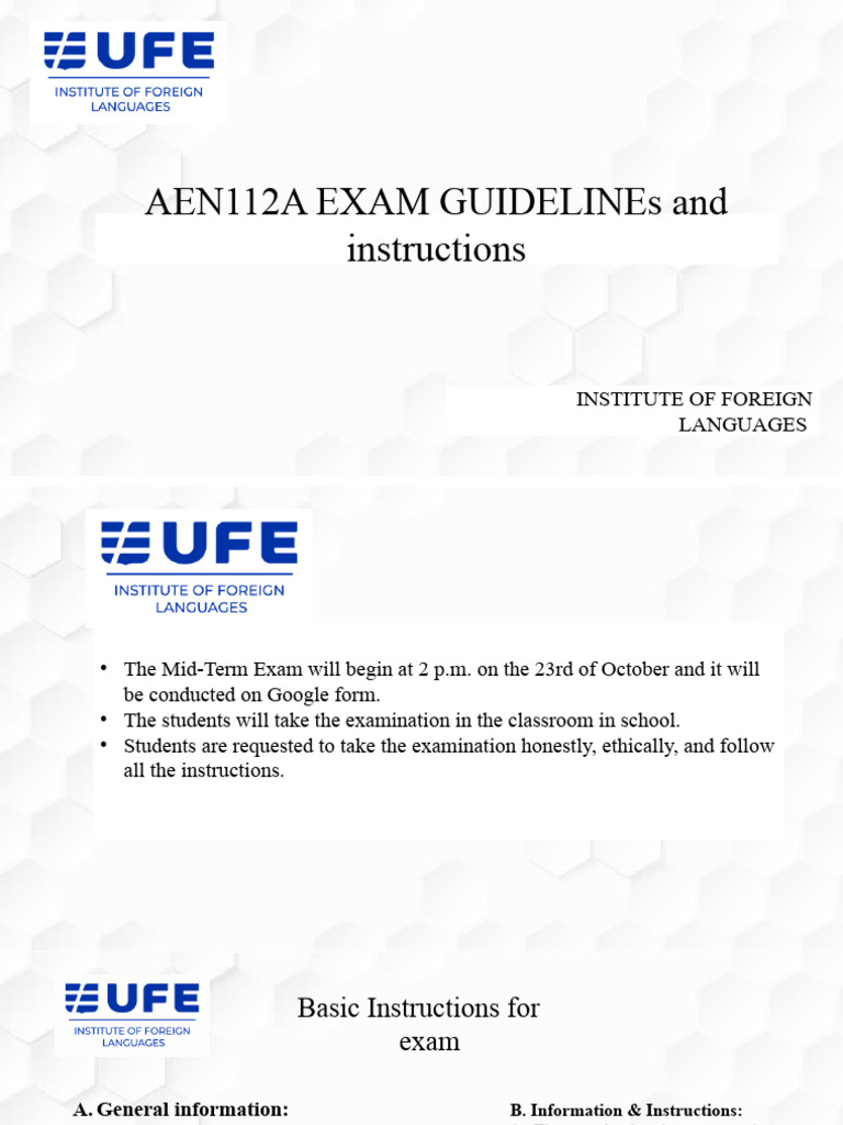 AEN112 Midterm Exam Guideline | PDF | Learning