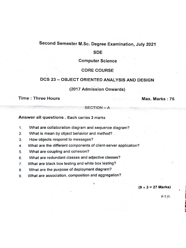 Object Oriented Analysis and Design | PDF