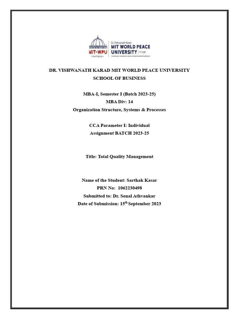 Ossp | PDF | Quality Management | Business Process