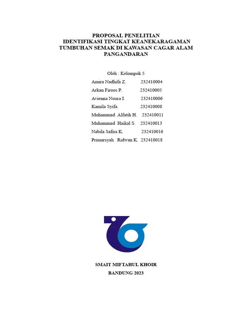 Proposal Kti Kelompok 5 | PDF | Griya & Taman | Sains & Matematika