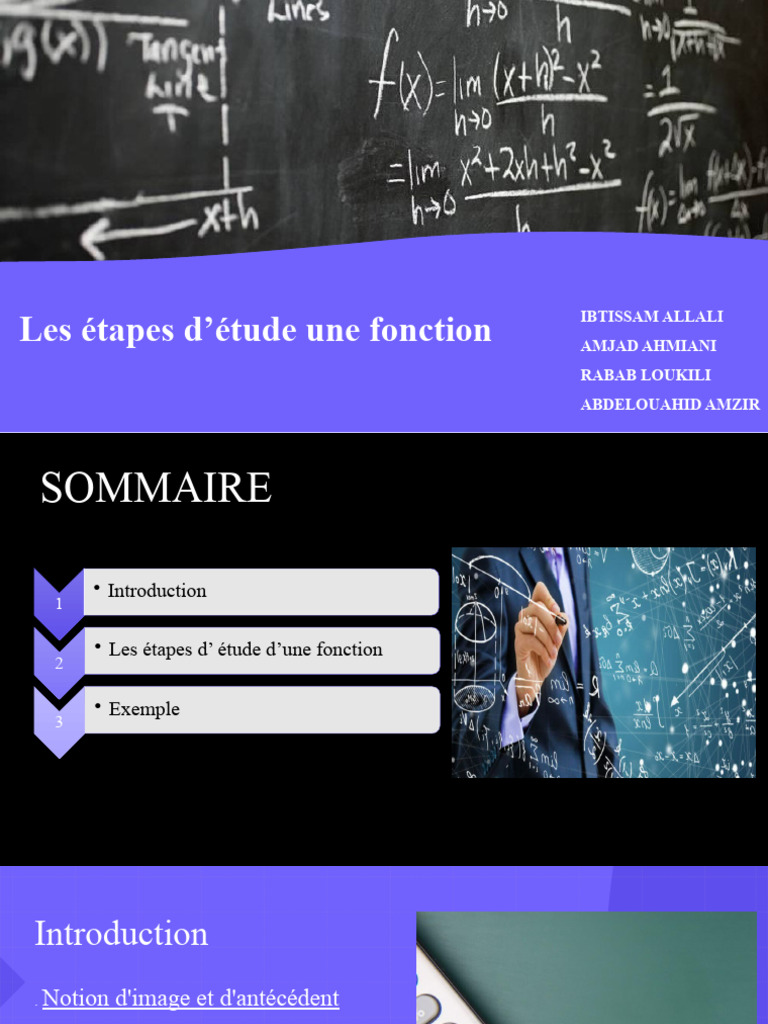 Les Étapes de L'étude Une Fonction | PDF | Fonction (Mathématiques ...
