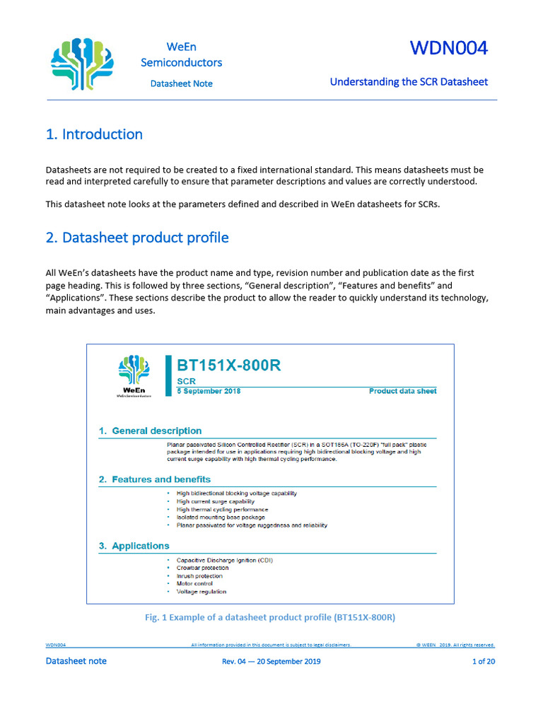 WDN004 - Rev04 - Understanding The SCR Datasheet | PDF