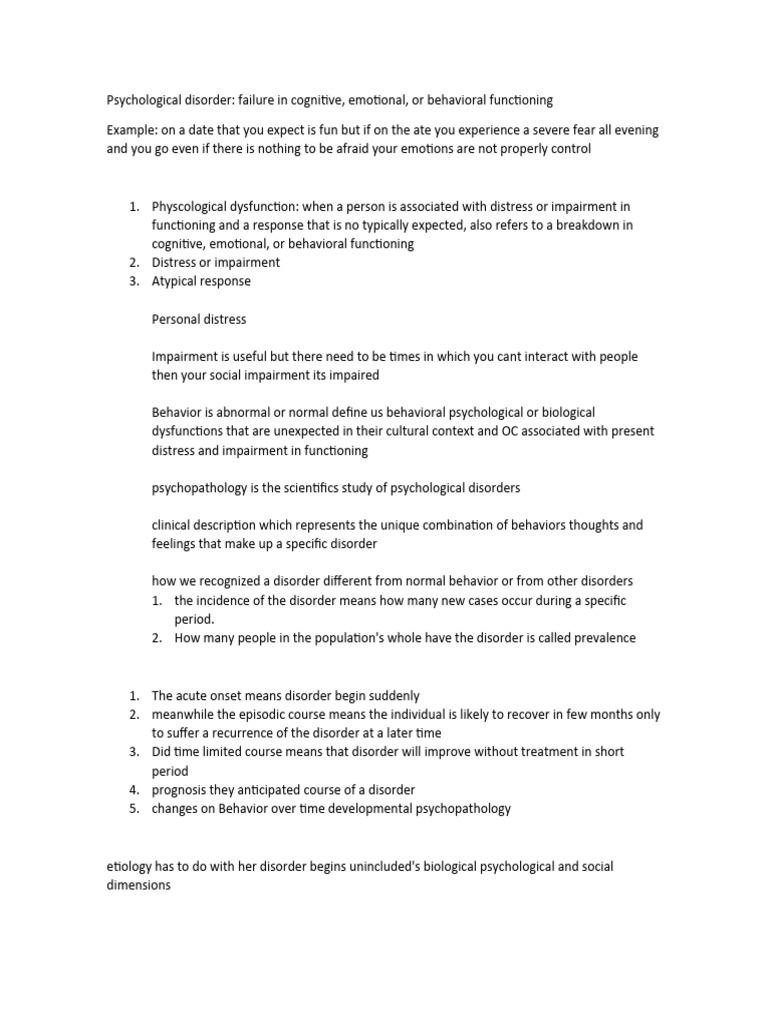 Psychological Disorder | PDF