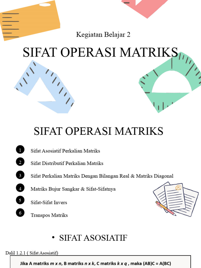 Kegiatan 2 Sifat Operasi Matriks | PDF