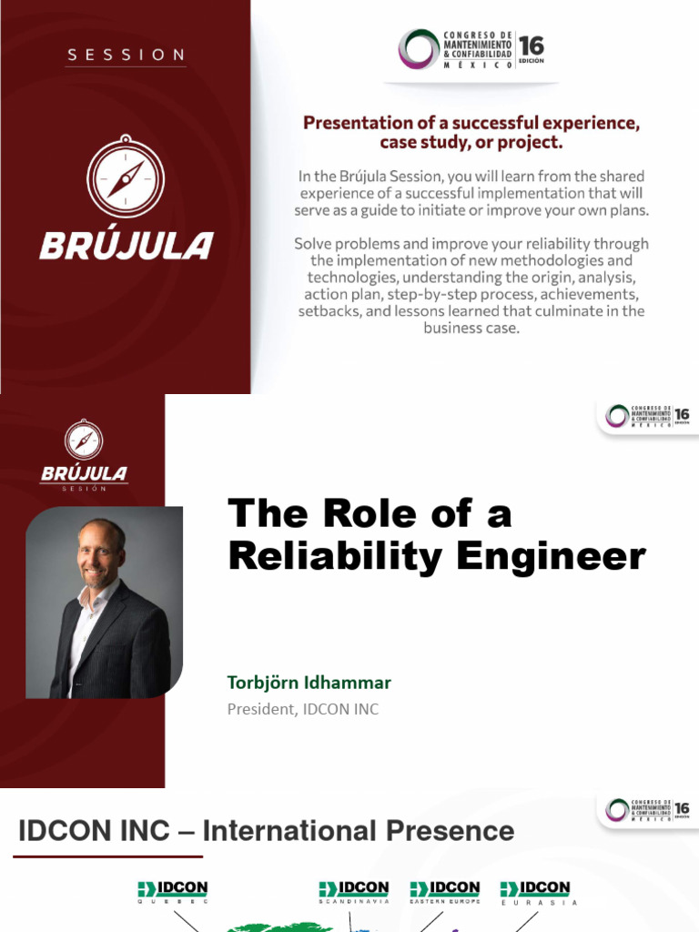 Tor Idhammar El Rol Del Ingeniero de Confiabilidad - Final | PDF | Reliability Engineering ...