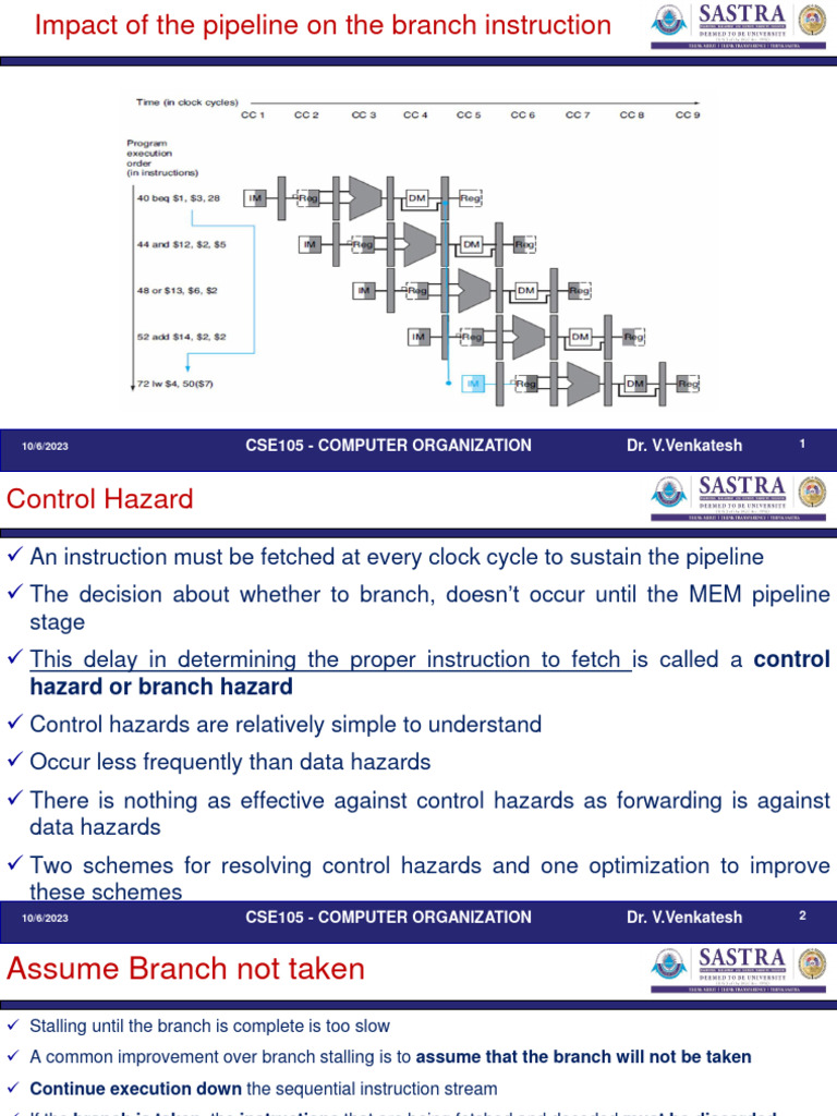 Control Hazards | PDF | Integrated Circuit | Computer Architecture