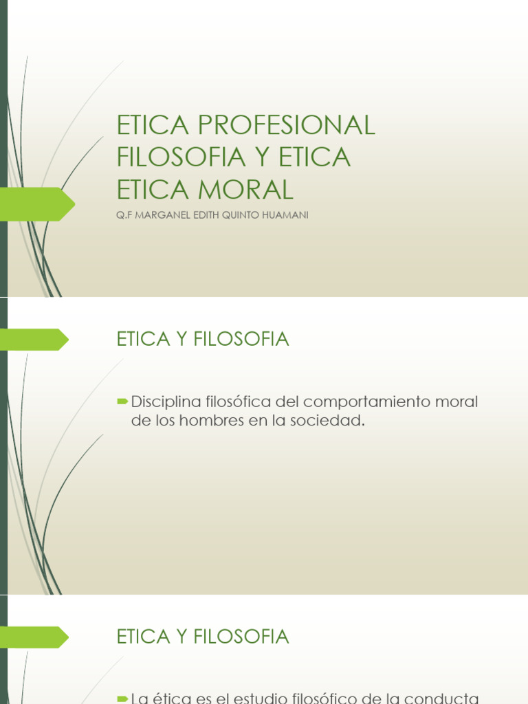 Semana 15, Etica Profesional, Etica y Filosofia, Etica y Moral | PDF | Moralidad | Teorías ...