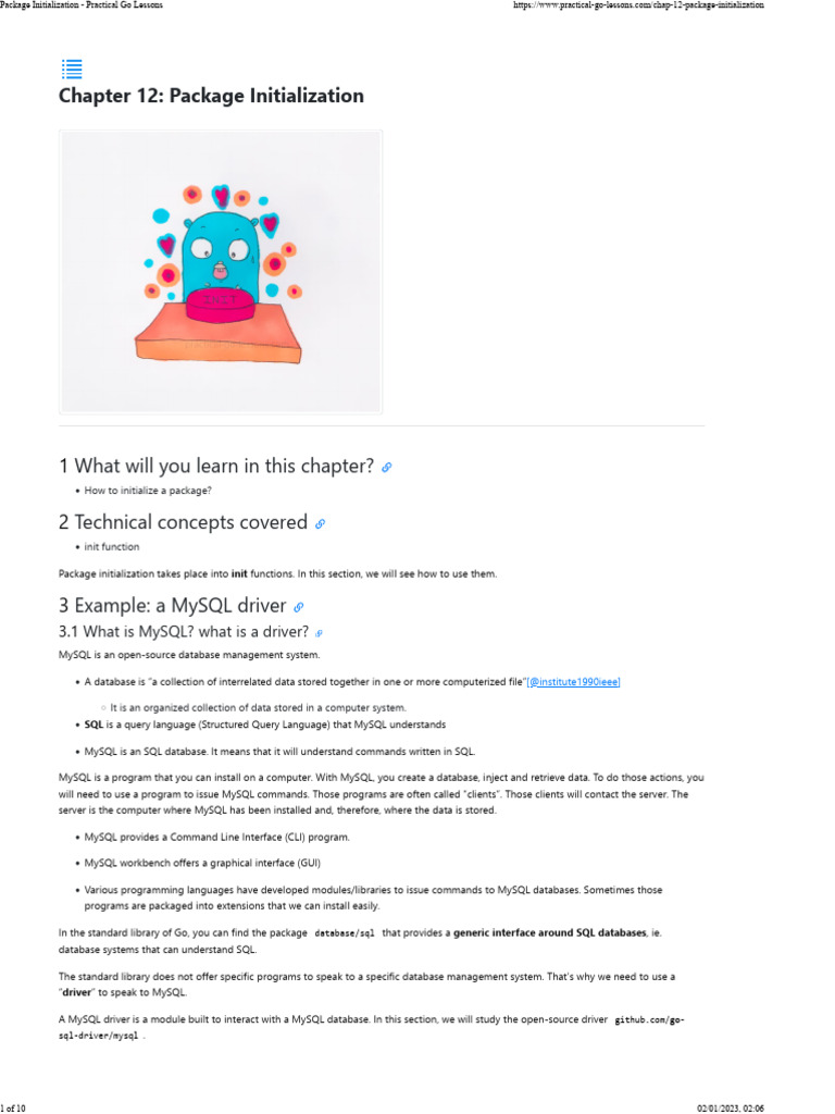 Package Initialization - Practical Go Lessons-12 | PDF
