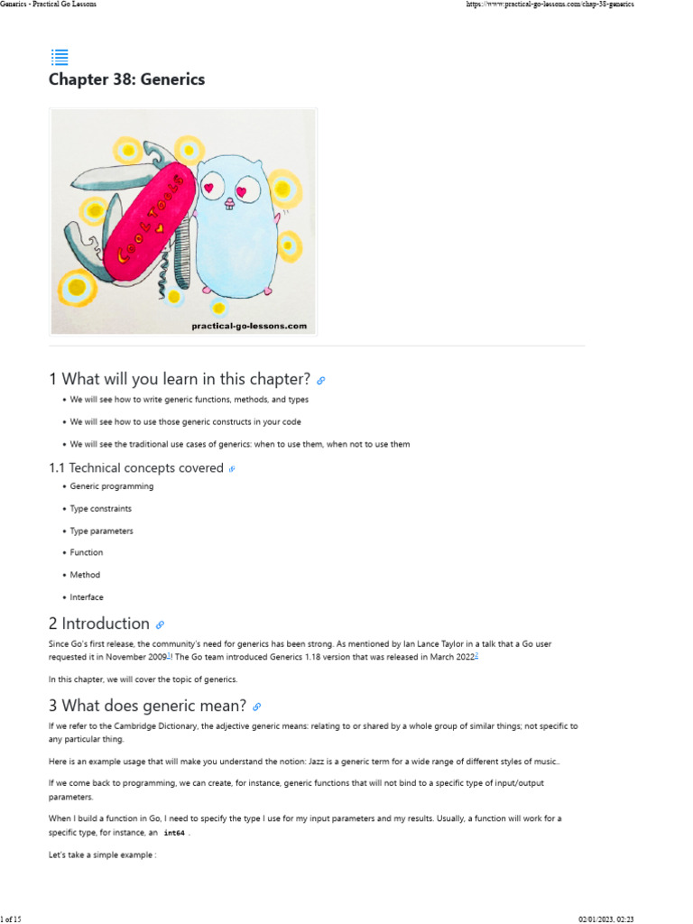 Generics - Practical Go Lessons-38 | PDF | Parameter (Computer Programming) | Integer (Computer ...