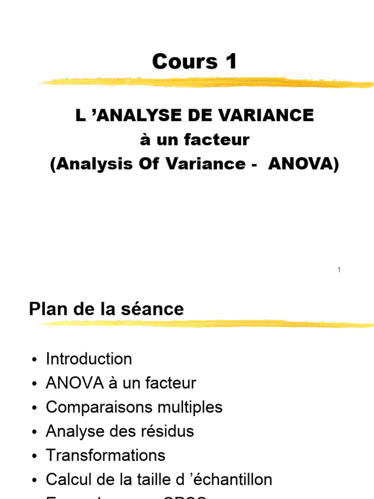 ANOVA pour la recherche en gestion | PDF | Analyse de la variance | Les ...