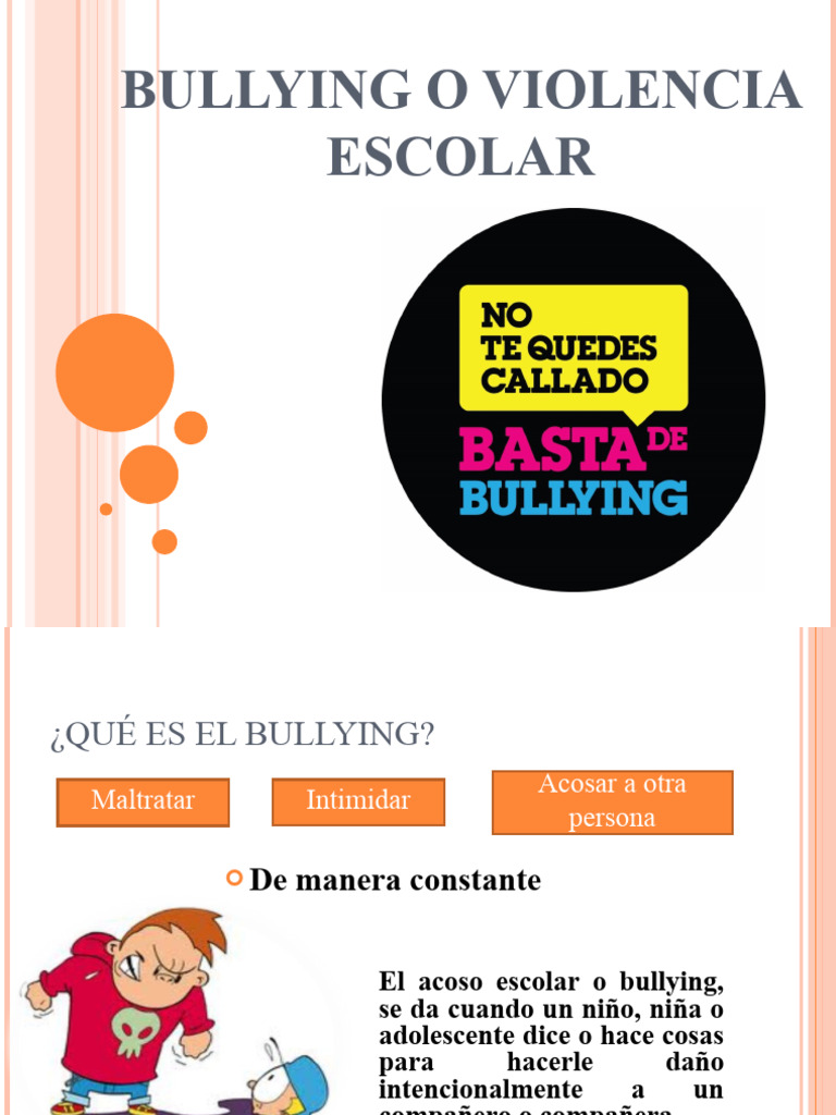 Tipos y Prevención del Bullying Escolar | PDF | Criminología | Mala ...