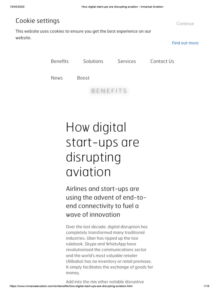 How Digital Start Ups Are Disrupting Aviation Inmarsat Aviation PDF