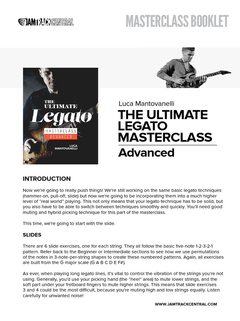 Advanced Guitar Legato Techniques | PDF | Music Theory | Pitch (Music)