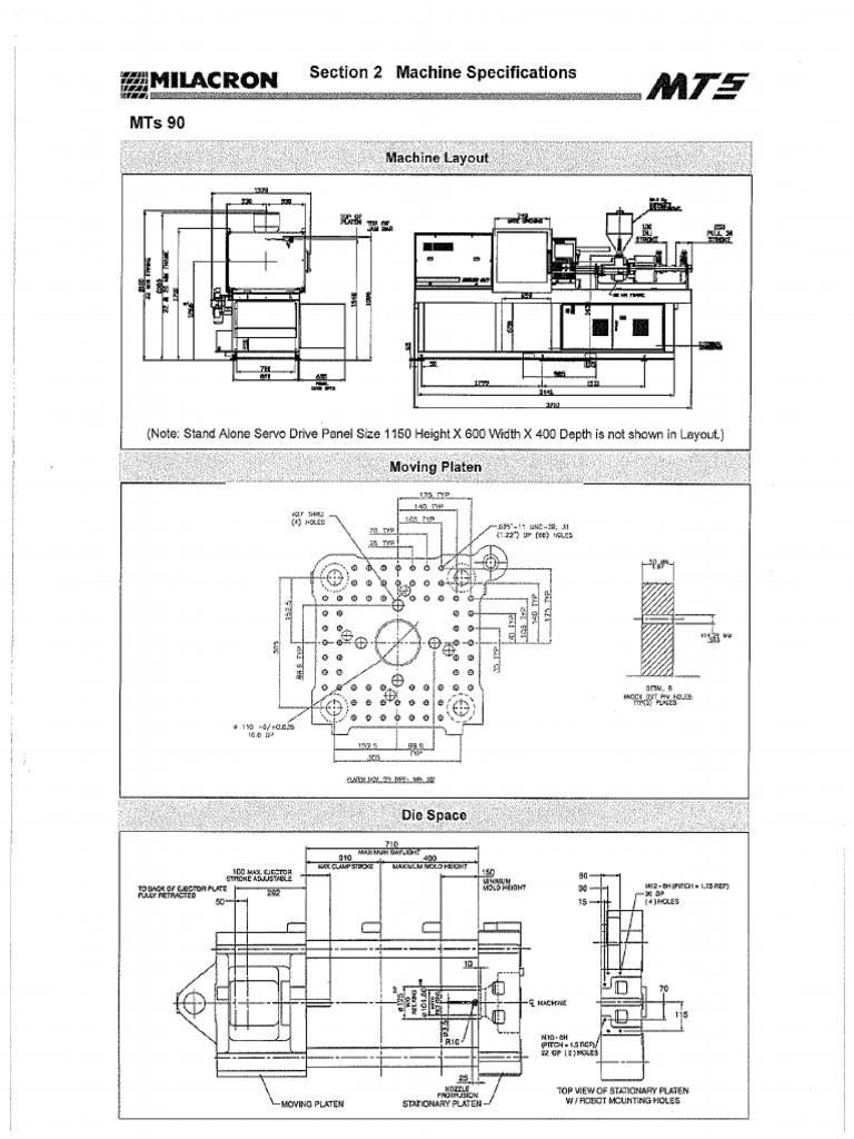 90ton Milacron - PLATEN | PDF