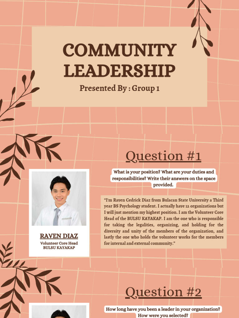 Community Leadership Presentation - Group 1 (Final) | PDF | Business ...